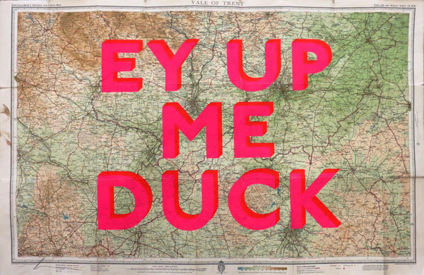 West Contemporary Editions - Buy 'Ey Up Me Duck' map artwork by Dave ...